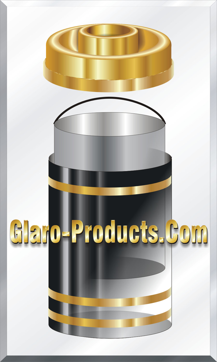 Glaro Banded All Weather, Powder Coat Designer Trash Receptacles